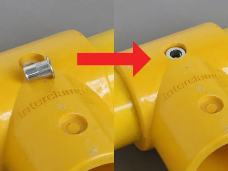 How to install Interclamp GRP using just a simple Rivet Nut